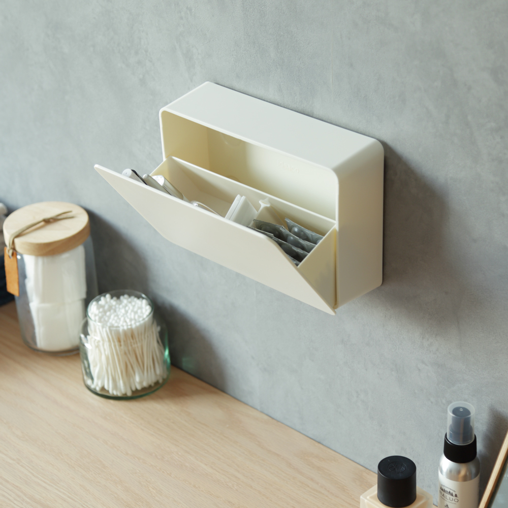 日本 ideaco ABS壁掛式小物分隔收納盒(加大型)-4色 | homeshops 小宅私物